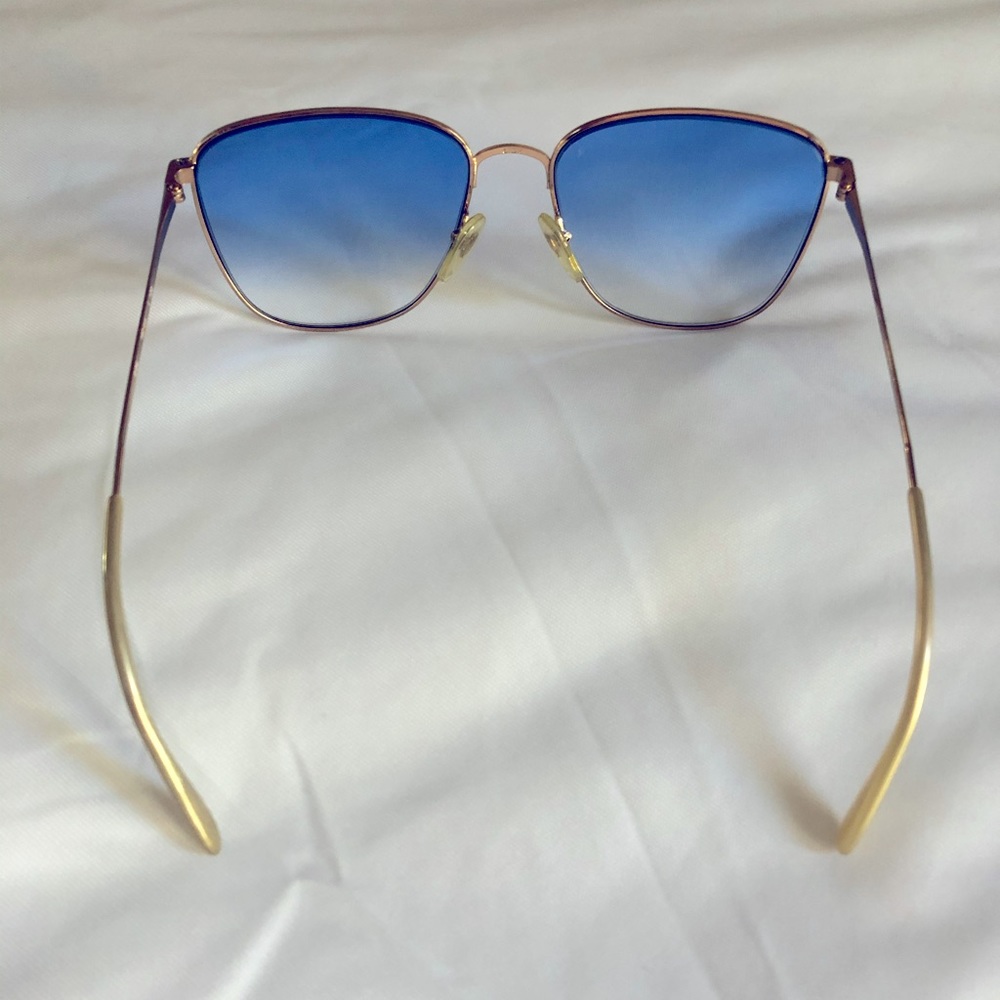 Blue Tinted Lenses On Frames Made In France Vintage - Gem